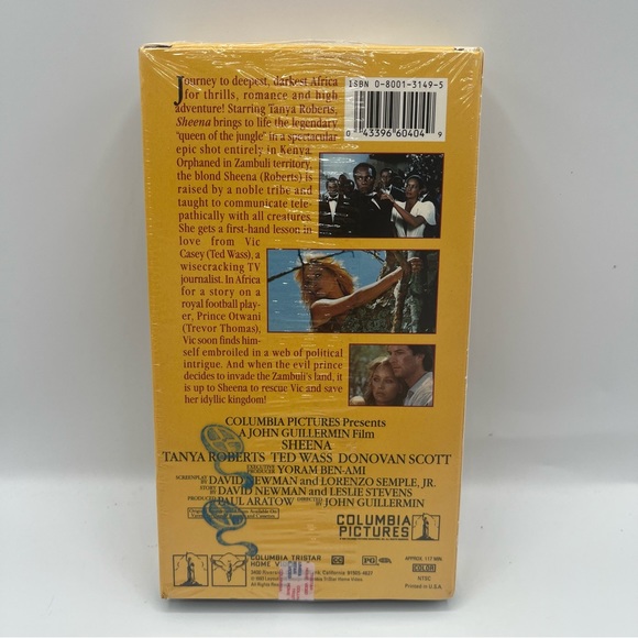vhs | Media | Sheena Vhs Tanya Roberts Ted Wass Donovan Scott Rare New ...